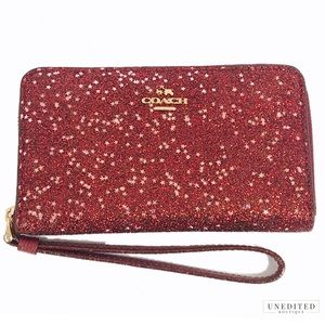 Coach | Bags | Nwt Coach Phone Wallet In Star Glitter | Poshmark